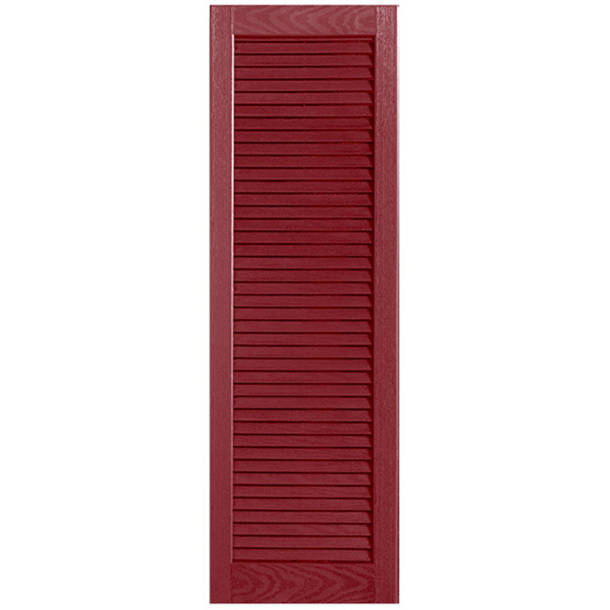 Alpha Shutters Straight Top Full-style Open Louver Shutters Pair ...