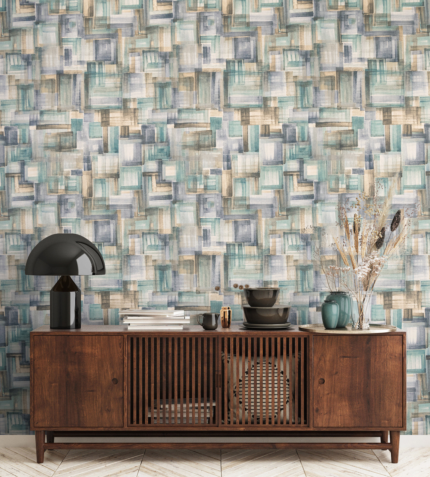 Ivy Bronx Arohan Glimmery Brush Stroke Design 8.5m x 70cm Wallpaper ...