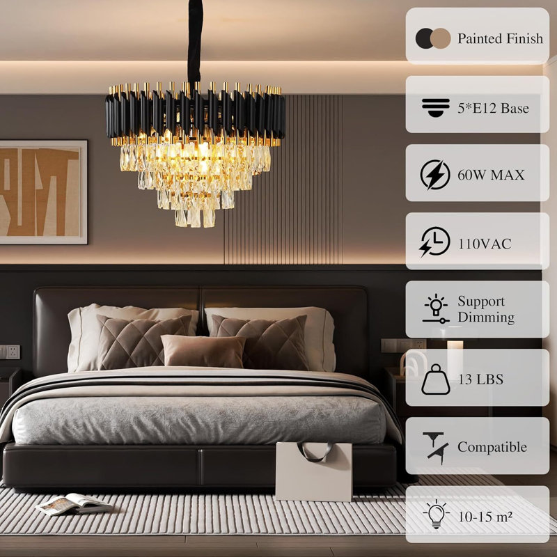 Mercer41 4Tier Modern Crystal Chandeliers | Wayfair
