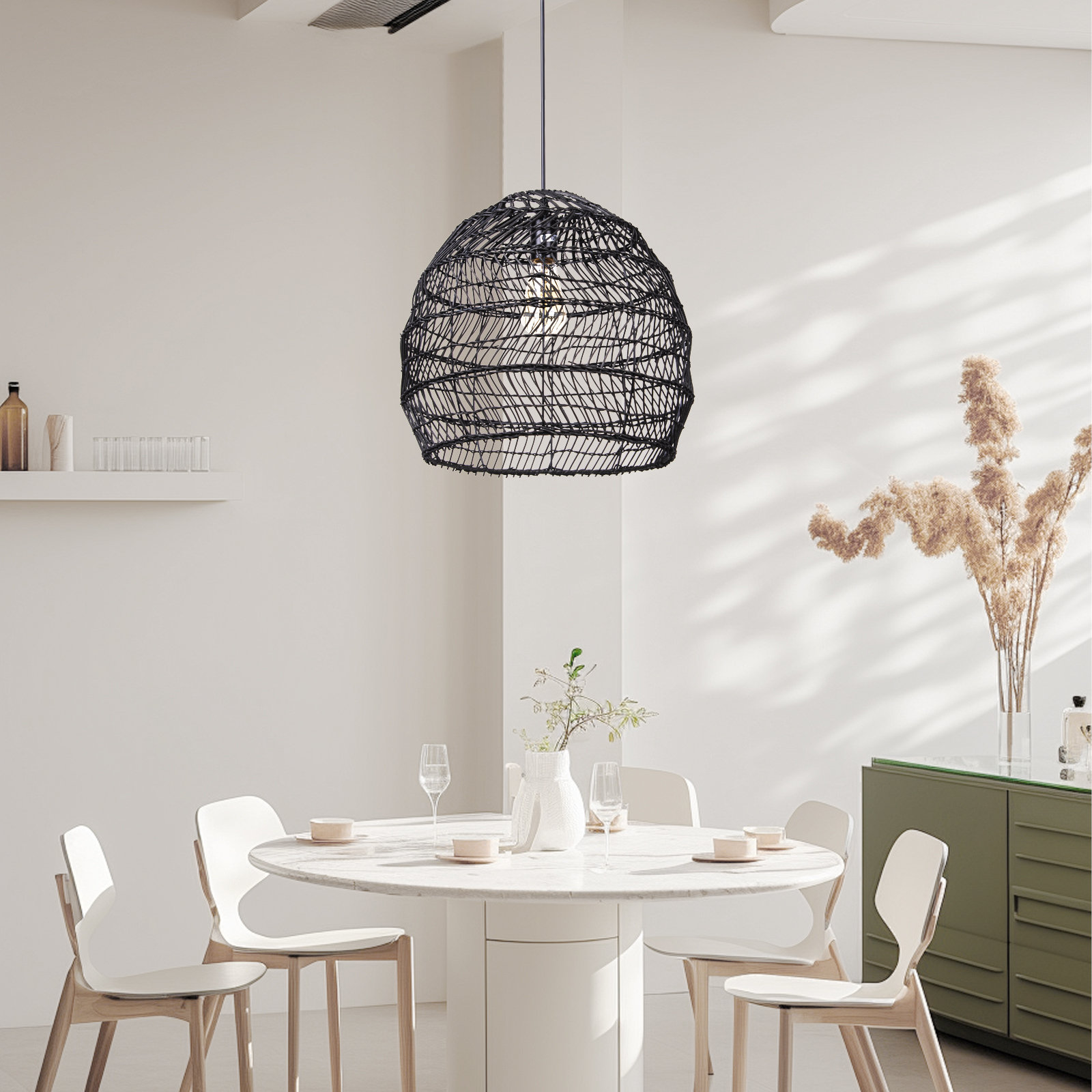 Bay Isle Home™ Aracelie 1 - Light Black Dome Pendant & Reviews | Wayfair