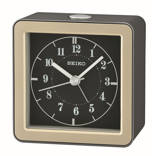 Crosley Analog Metal Quartz Tabletop Clock with Alarm in Black/Gold ...