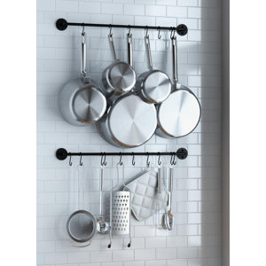Prep & Savour Wall Mounted Pot Rack & Reviews | Wayfair