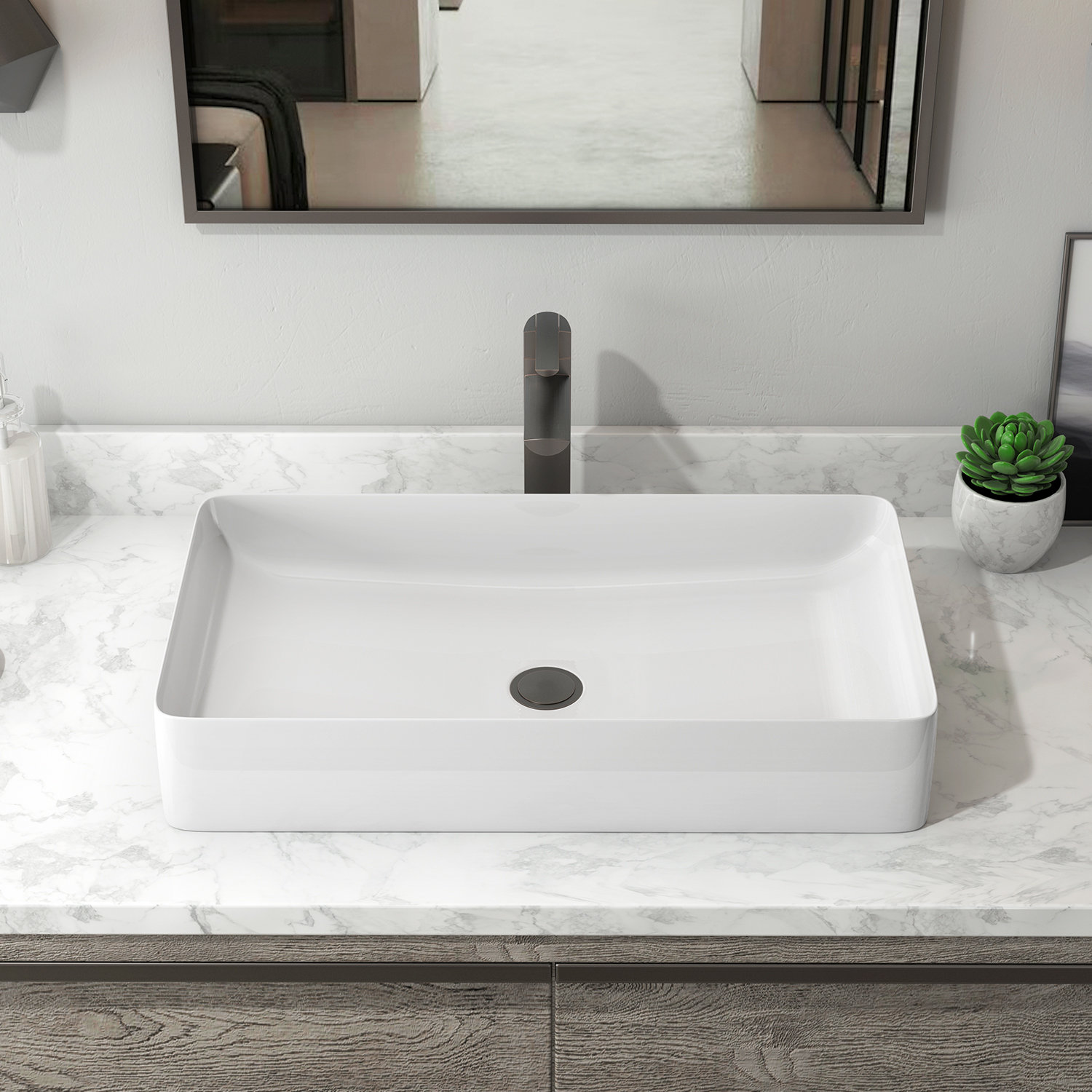 rectangular bathroom vessel sinks