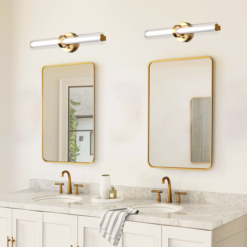 Mercer41 24'' Integrated Dimmable LED Bathroom Vanity Light with 3 ...