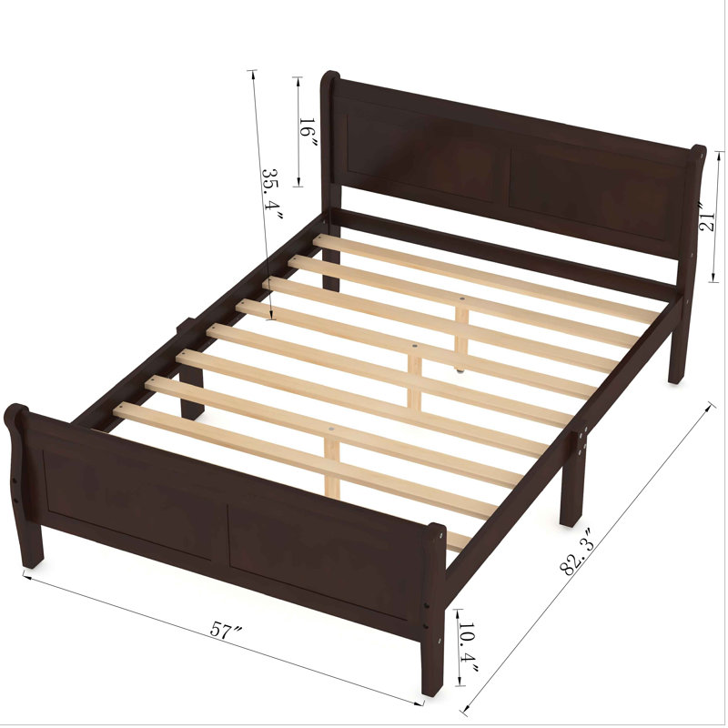 Charlton Home® Anibelle Full size wood platform bed | Wayfair