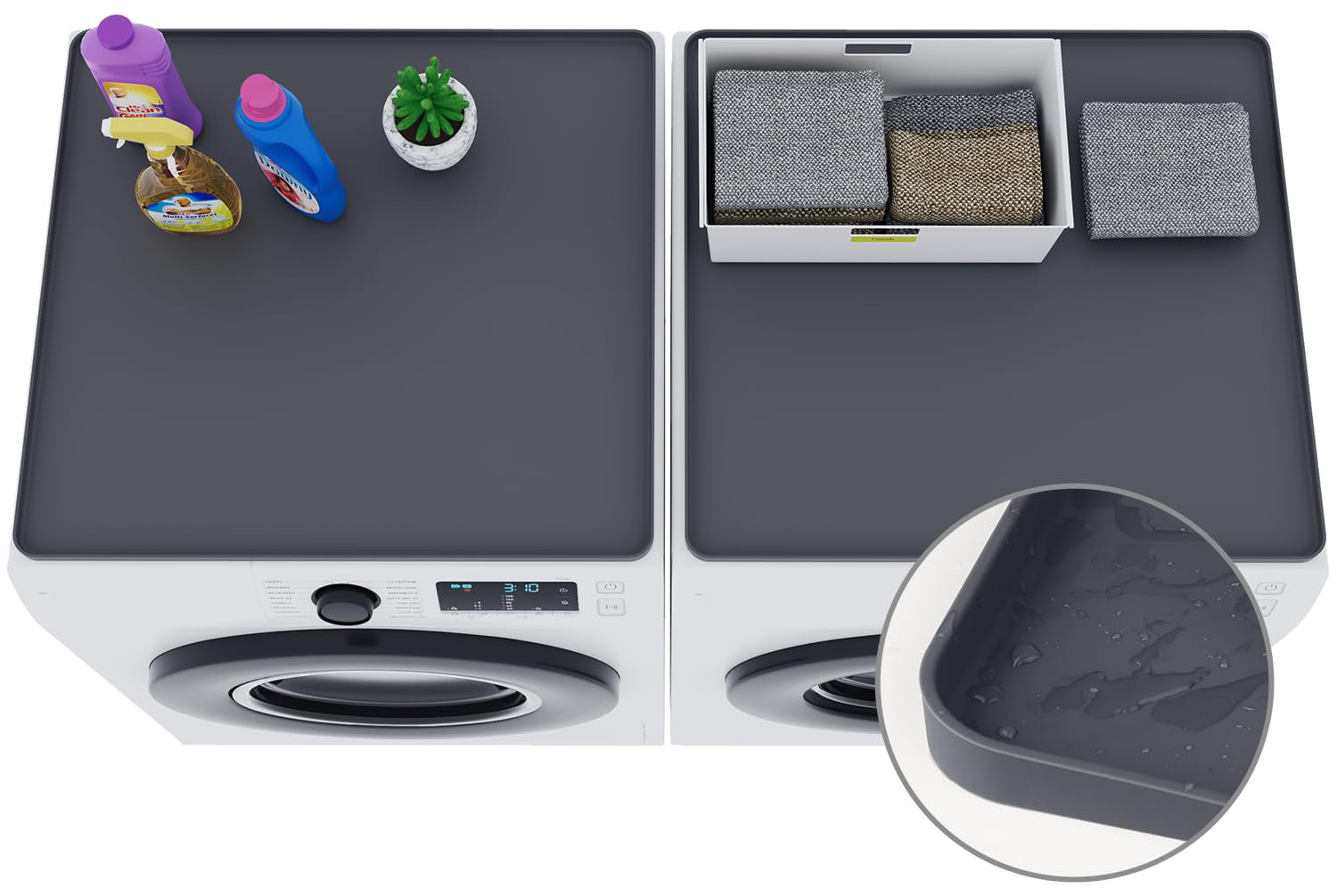 chuangyanUS Washer And Dryer Covers For The Top, 2 Pack Silicone Washer ...