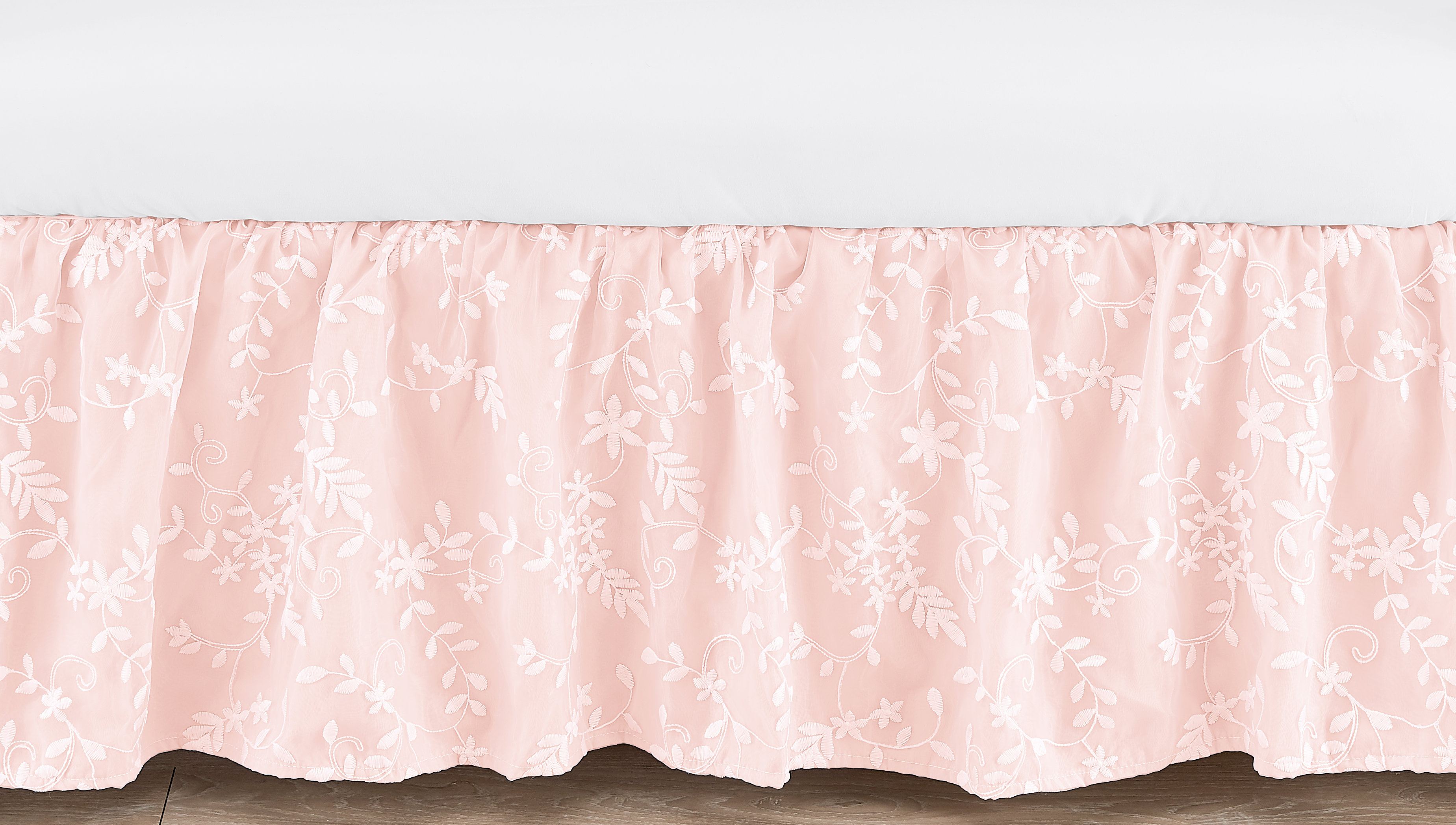 Sweet Jojo Designs Floral Crib Dust Ruffle with Embroidery | Wayfair