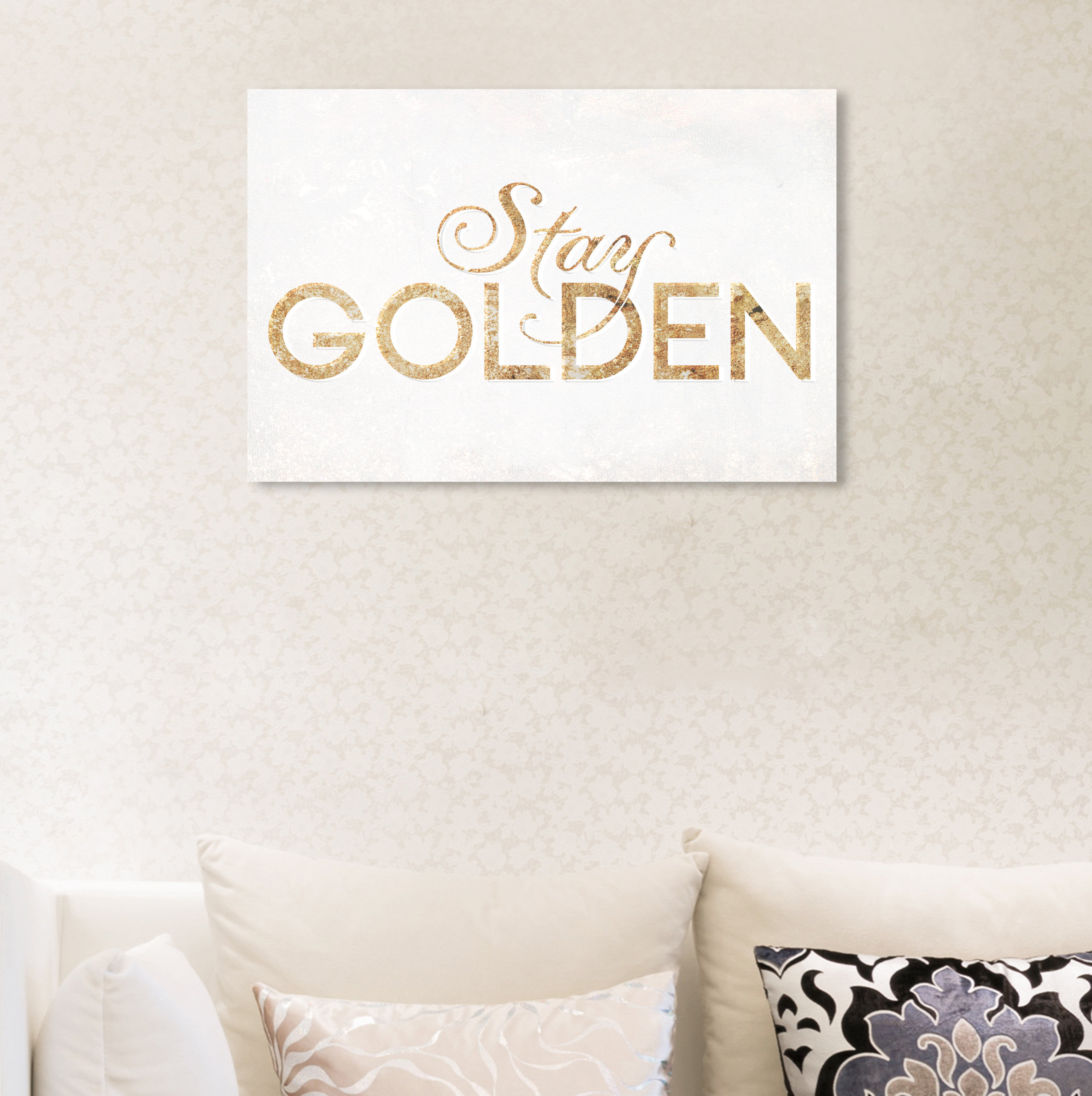 Art Remedy Oliver Gal 'Stay Golden Vertical' Textual Art Print on ...