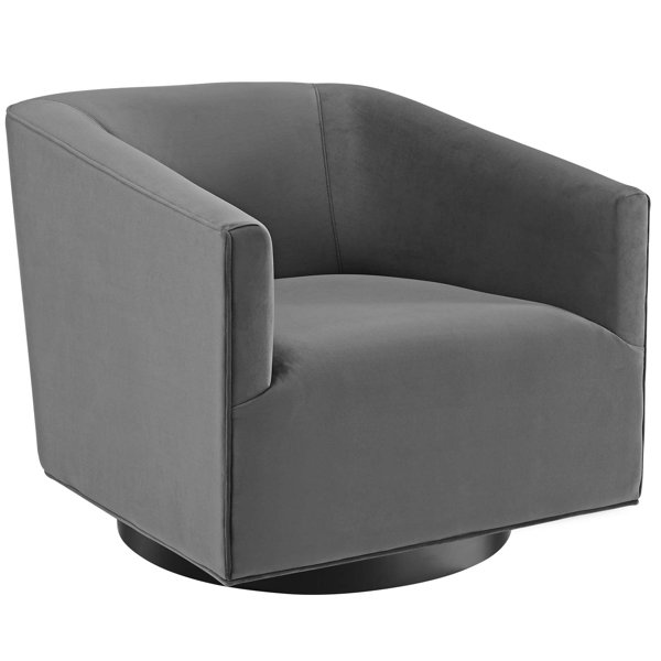 Brayden Studio® Twist Accent Lounge Performance Velvet Swivel Chair ...