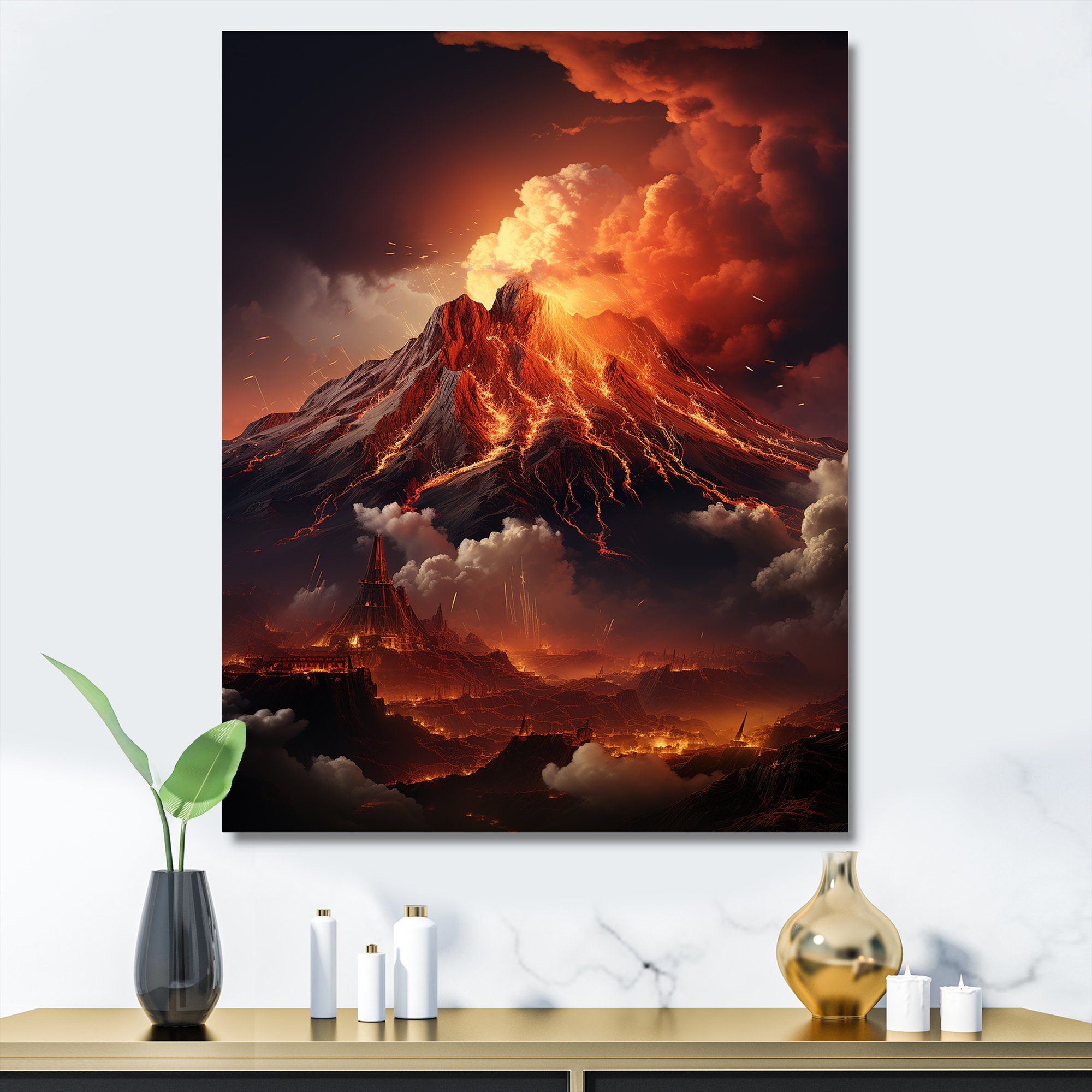 Design Art Volcano Volcanic Awakening I | Wayfair