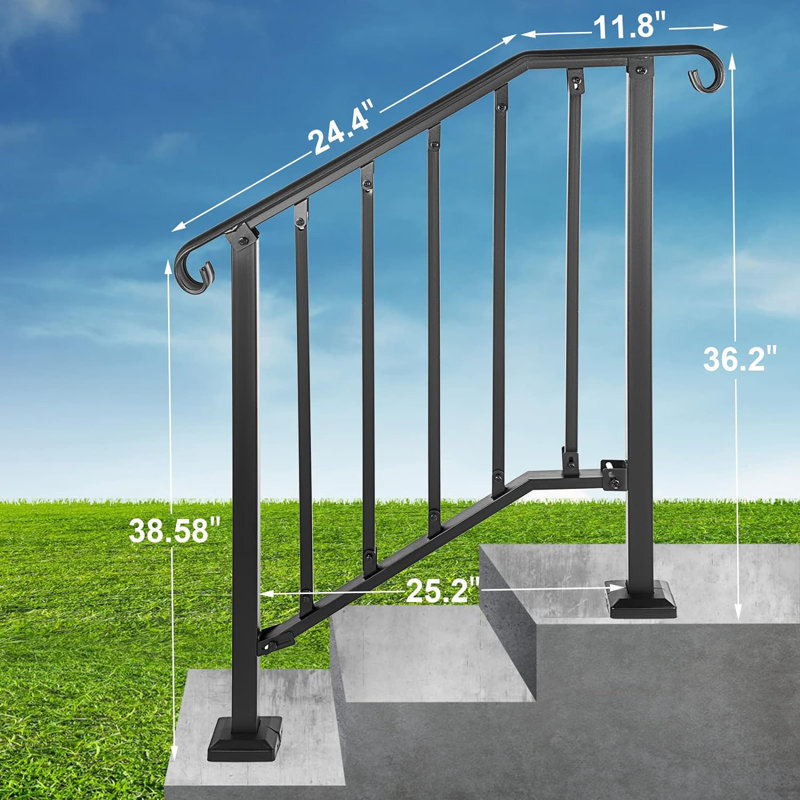 Hoomic Handrails for Outdoor Steps | Wayfair
