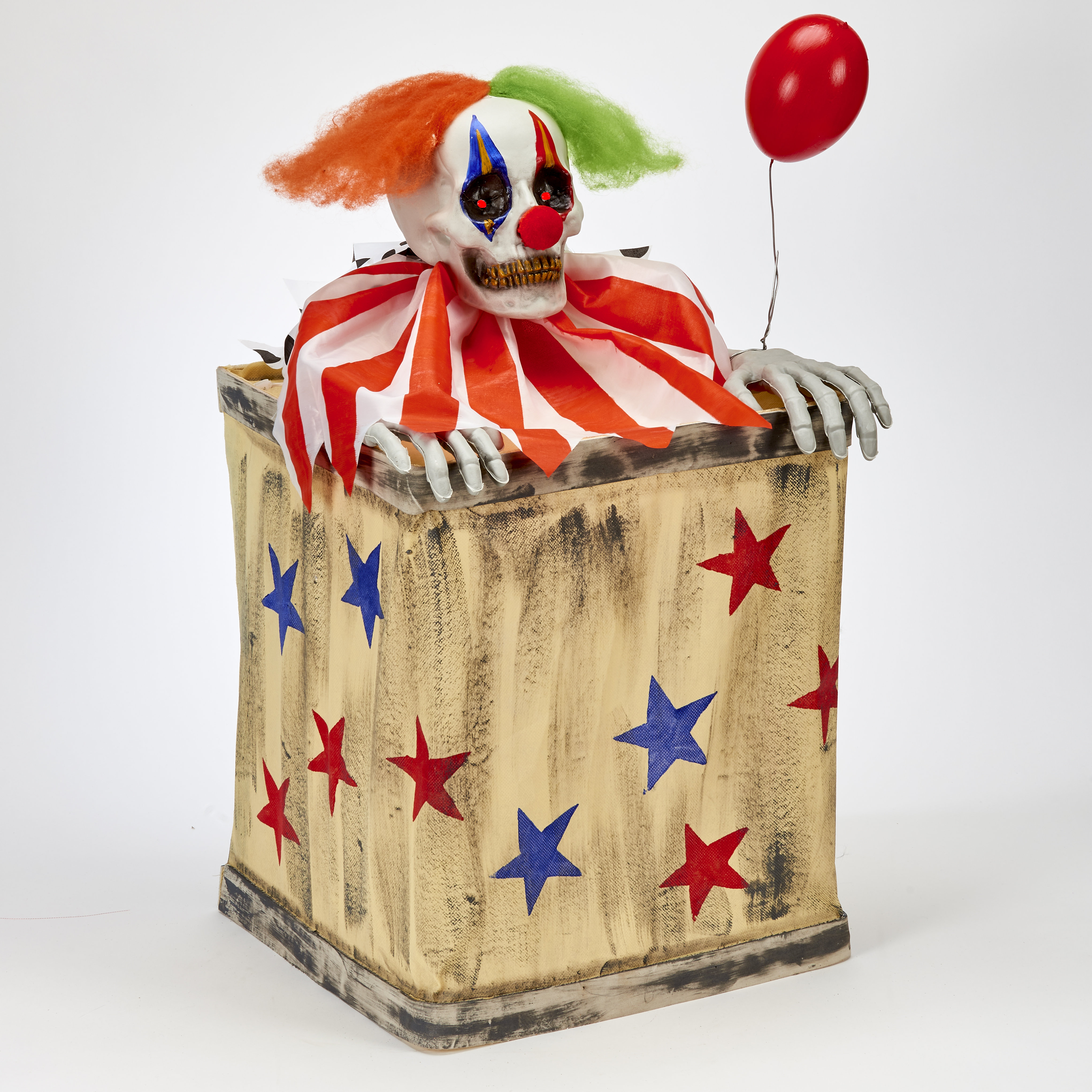 The Holiday Aisle® 31" Halloween Animated Shaking Clown on a Canvas Box ...
