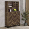 Trent Austin Design® 2-Doors Wine Cabinet With Rustic Oak Finish ...