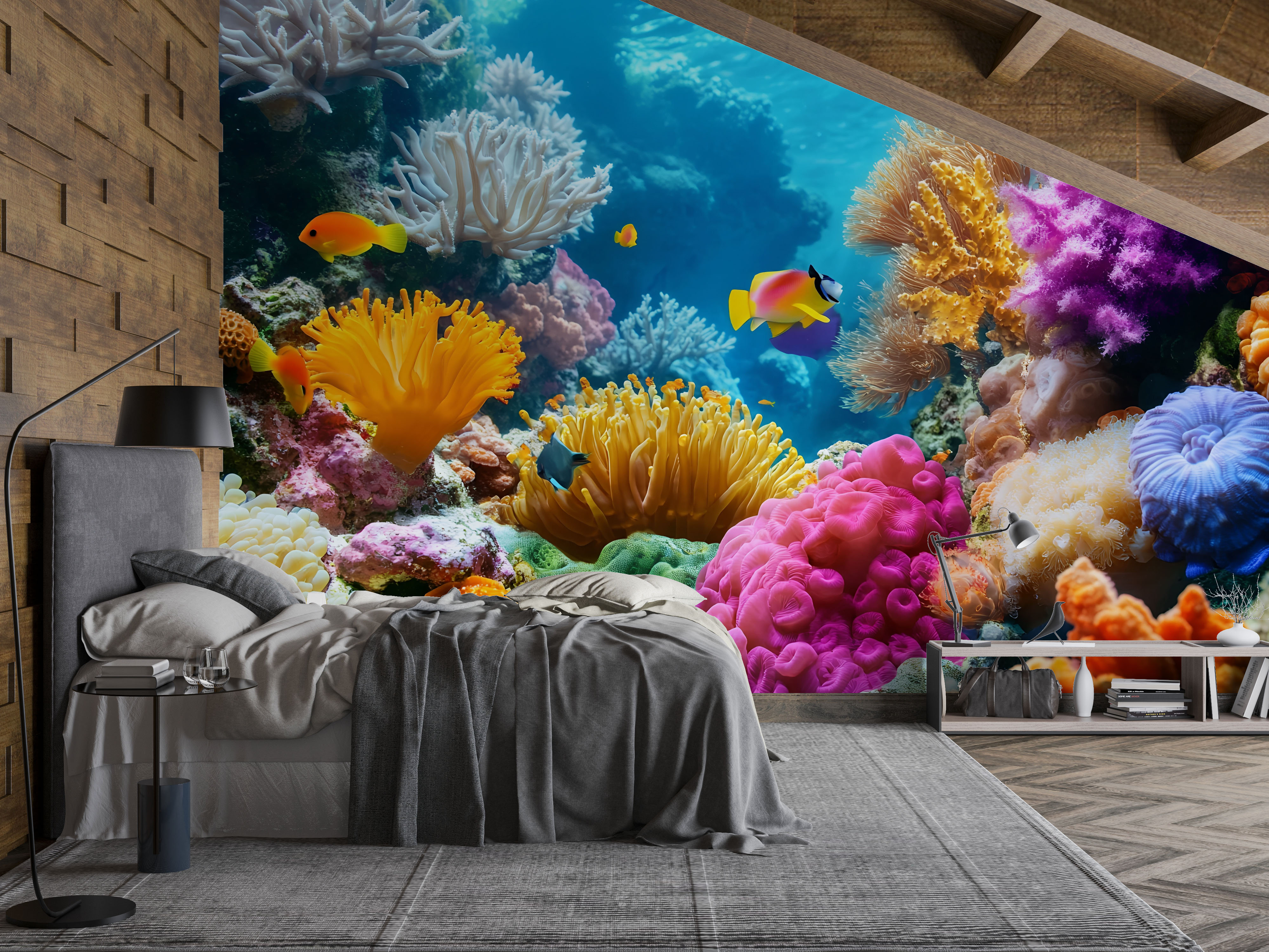 Bayou Breeze Ocean Scene Wallpaper - Tropical Coral Reef Wall Mural ...