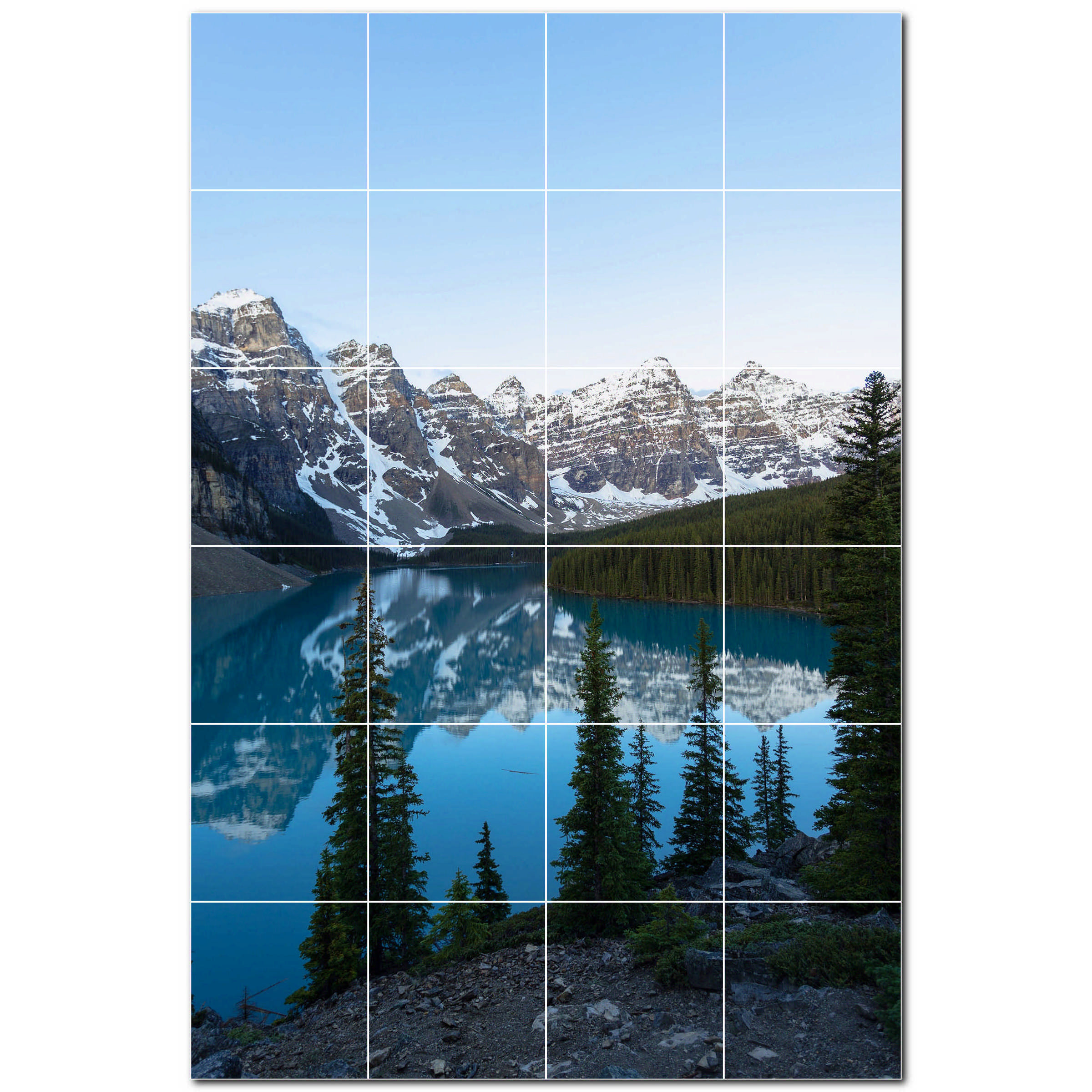 Picture-Tiles.com 32" x 48" Ceramic Mountains Photo Decorative Mural ...