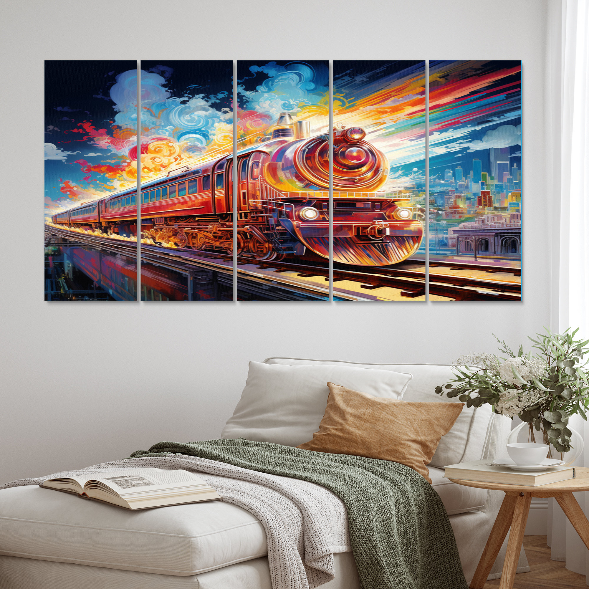 Design Art Abstract Background Train - Transportation Wall Art Living ...