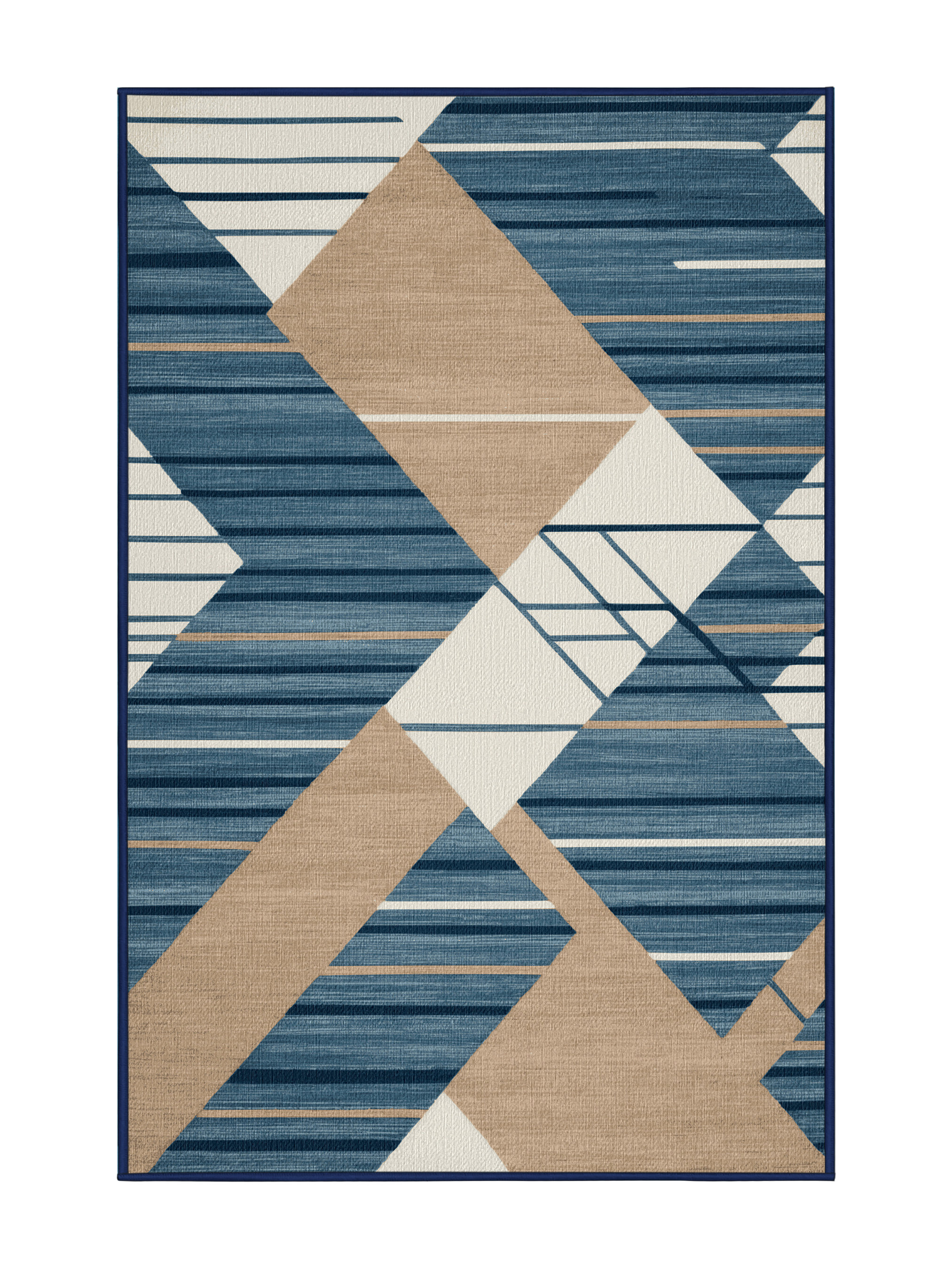 Foundry Select Washable Coastal Angles Coastal Area Rug | Wayfair