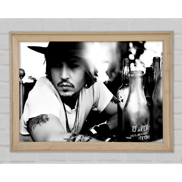 Ebern Designs Johnny Depp Hat B N W by Johnny - Single Picture Frame ...