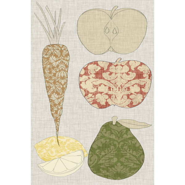 August Grove Shape Fruits & Veggies VII by Vision Studio - Wrapped ...
