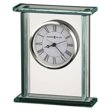 Charlton Home® Analog Quartz Tabletop Clock in Black | Wayfair