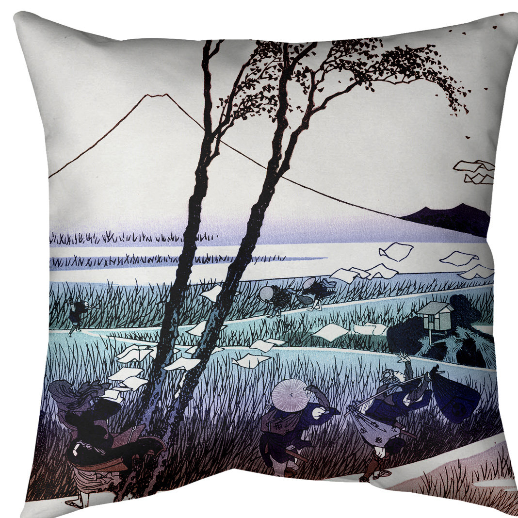 ArtVerse Katsushika Hokusai Ejiri in Suruga Province Euro Pillow | Wayfair