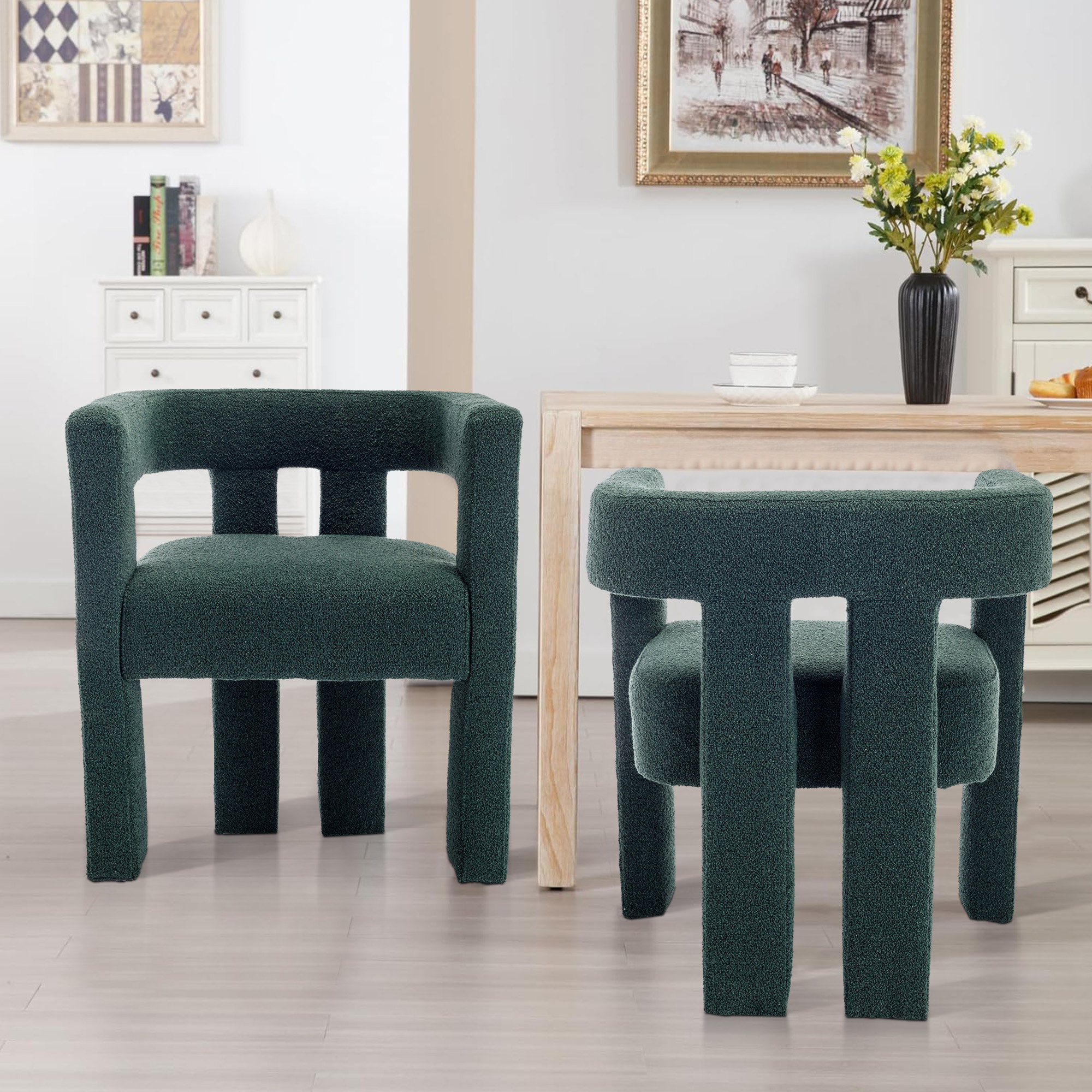 Latitude Run® Fabric Barrel Side Chairs Set of 2 | Wayfair