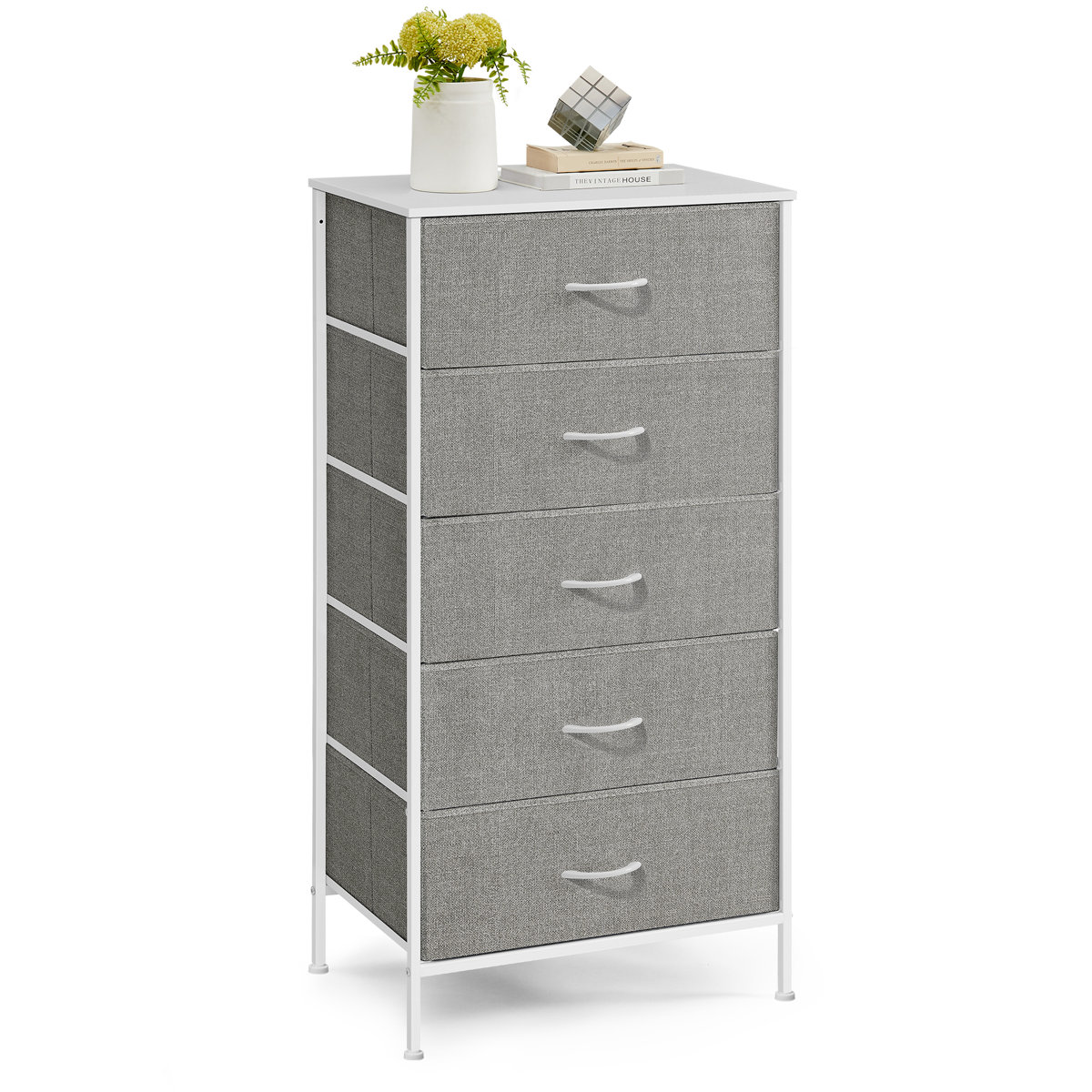 Wade Logan® Azilee 23.6" W 5-Drawer Dresser, Chest of drawers, Bedroom ...