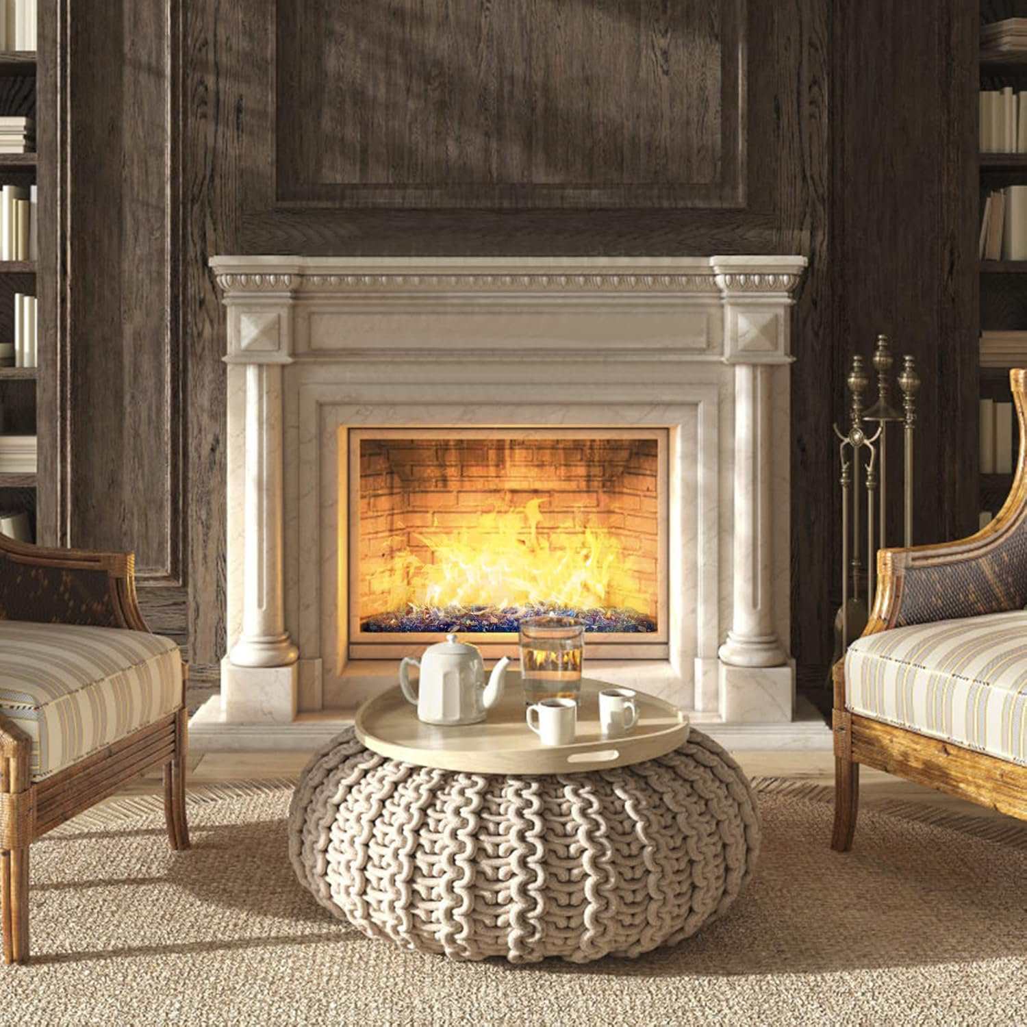 G & R PLUMBING ENTERPRISES, INC. 10 lbs Fire Glass for Propane Fire Pit ...