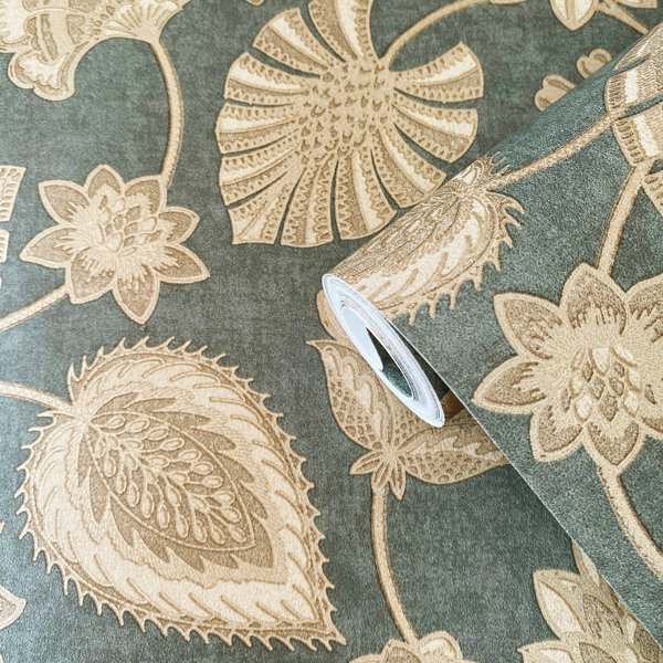 Galerie Wallcoverings Elegance Collection Flower Fan Sheen Finish ...