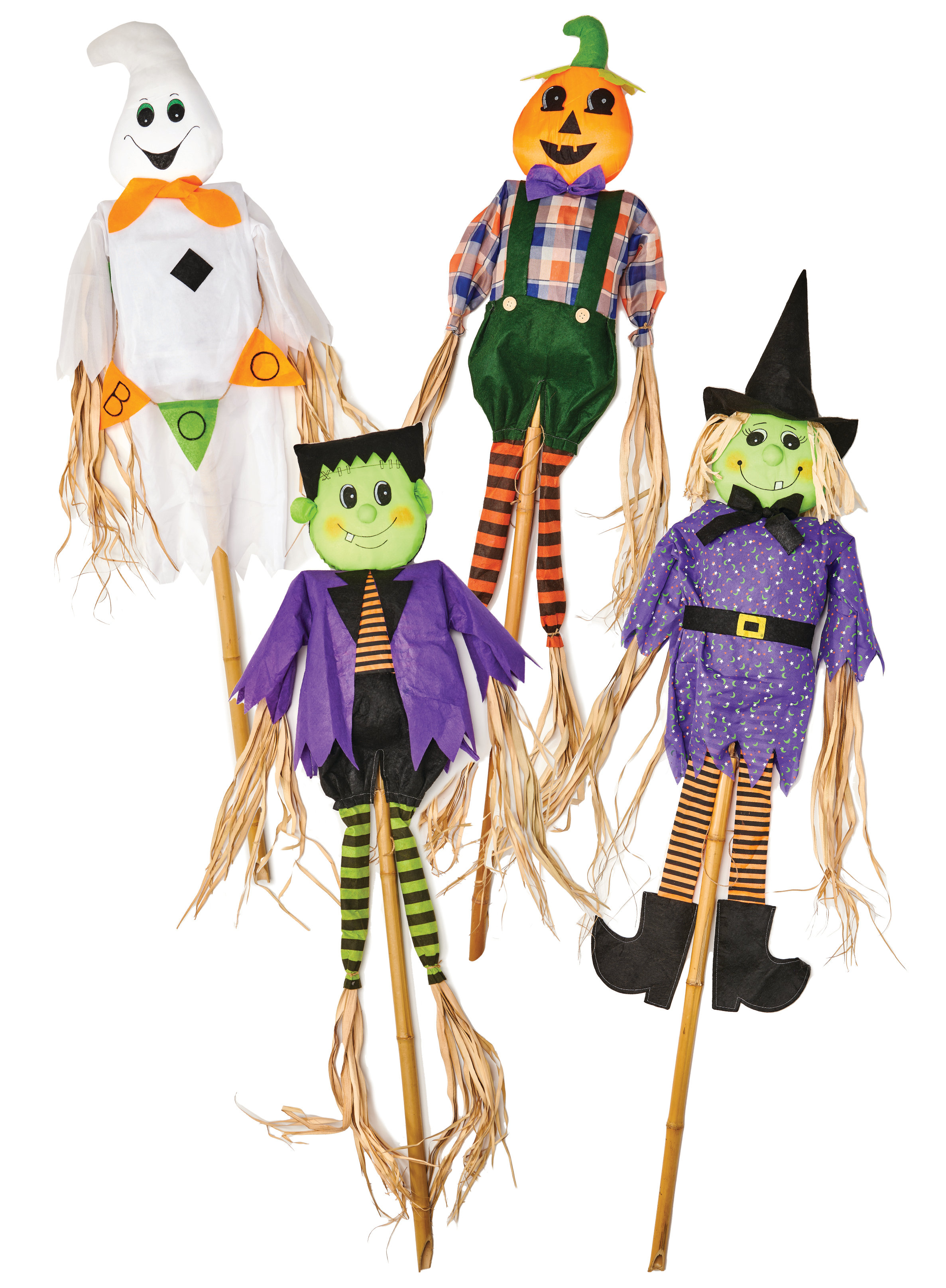 The Holiday Aisle® 4 Piece Halloween Scarecrow Set | Wayfair