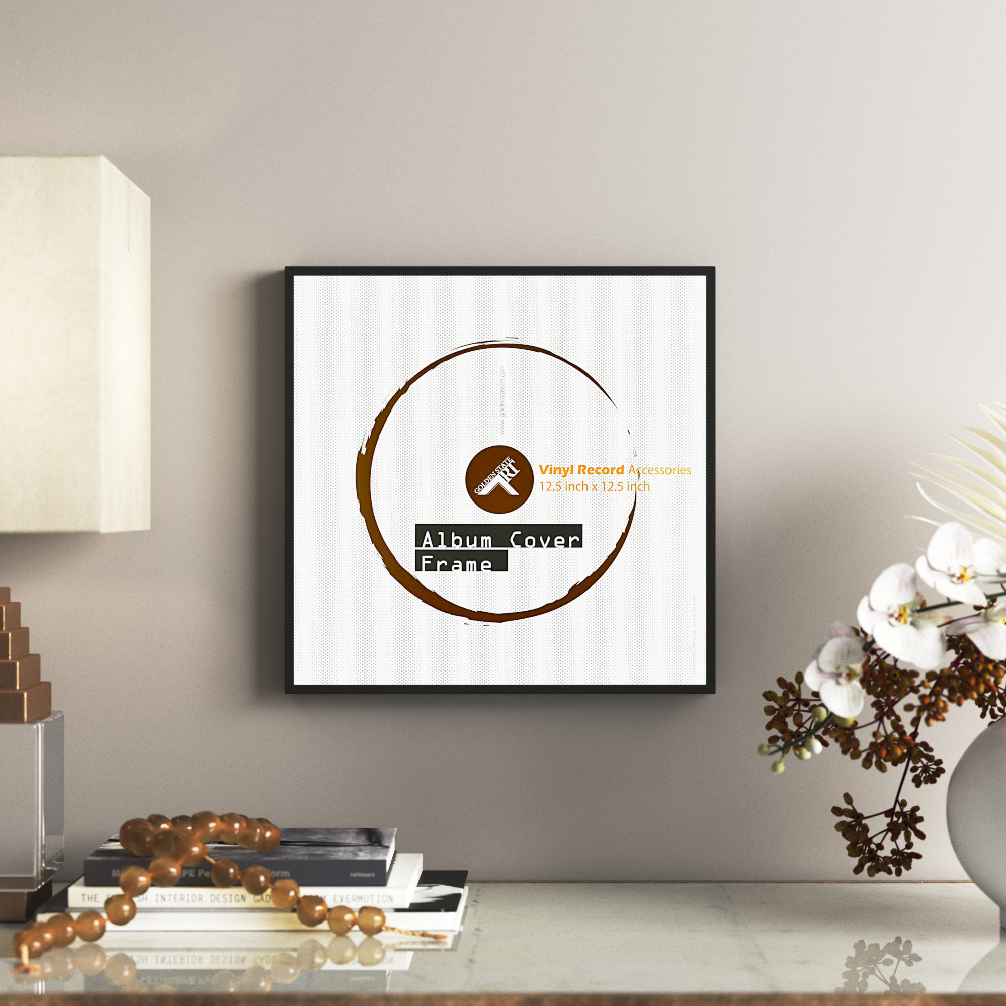 Steelside™ Elyse Metal Record Frame, Display Vinyl Records, Home Decor ...