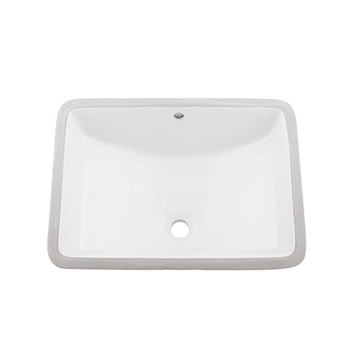 DAX Ceramic Square Single Bowl Undermount Bathroom Basin, White ...