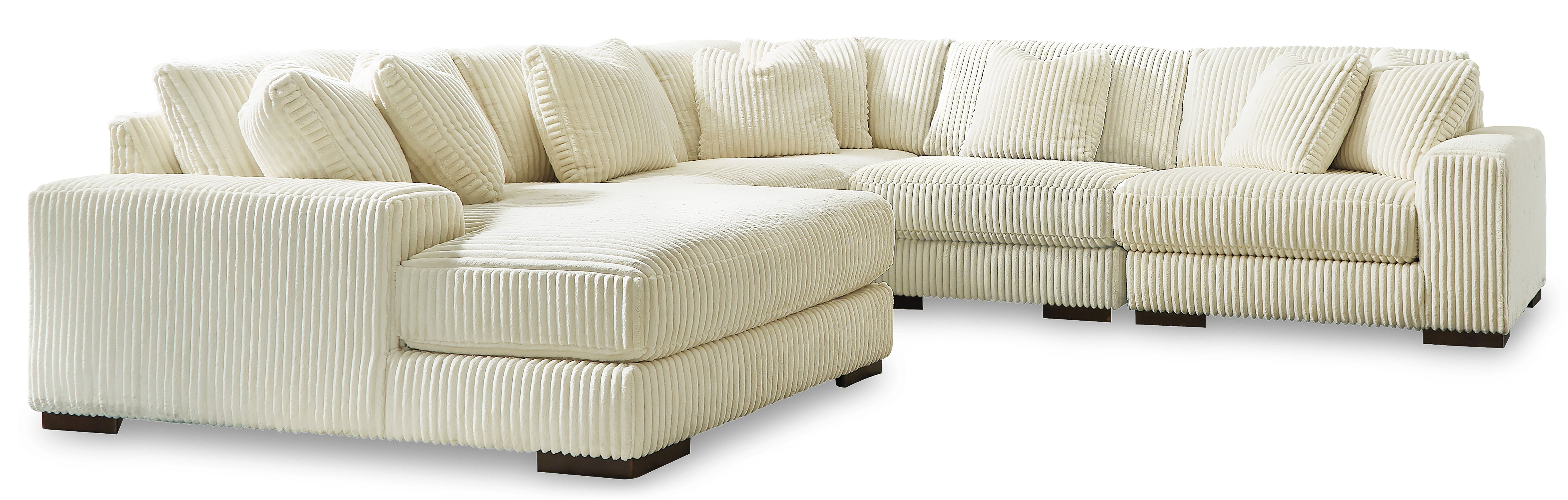 Lindyn Ivory Laf Small Chaise Sectional