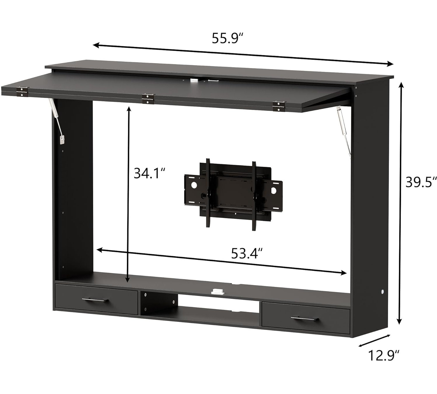 AMZGLORY Outdoor Tv Enclosure, 55 Inch Wood Weatherproof Outdoor Tv ...