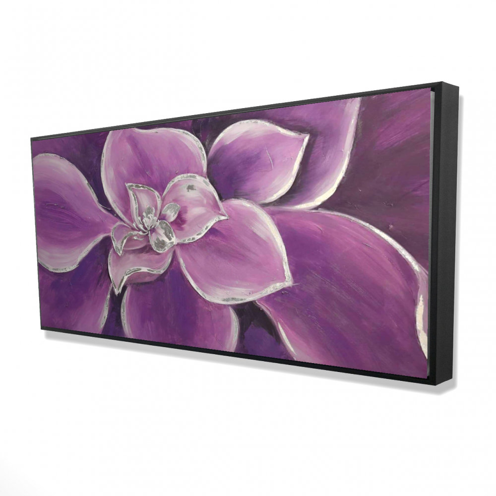Hokku Designs " Purple Flower Closeup " on Canvas | Wayfair