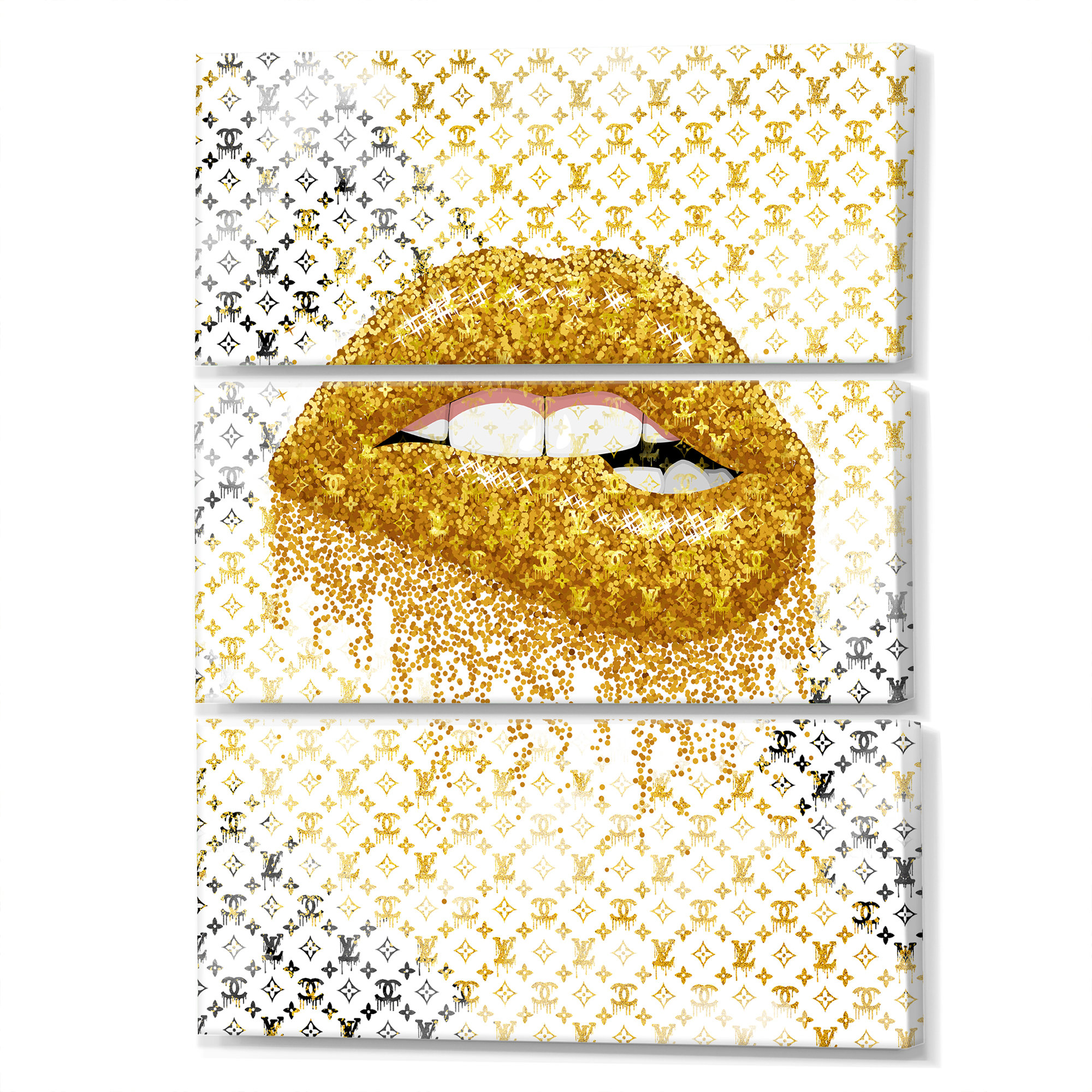 Everly Quinn Luscious Designer Lips IV - Fashion Lips Canvas Wall Art ...