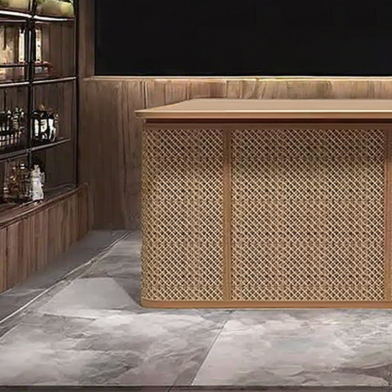 LKIWXAQ RECEPTION DESK Retro Bar Counter Front Desk 86.61'' Home Bar ...