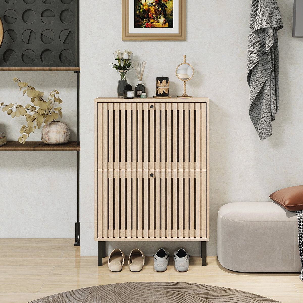 Red Barrel Studio® Versatile Freestanding Shoe Rack with Modern Design ...