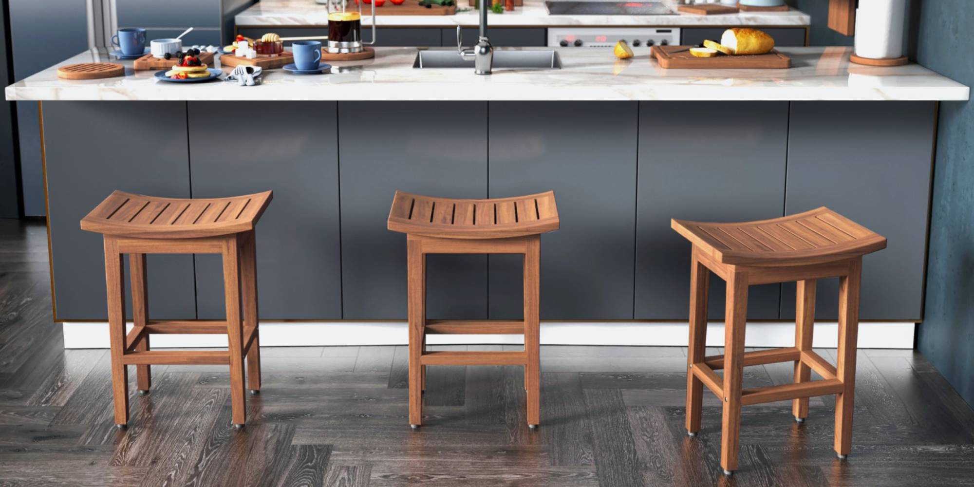 Aqua Teak Spa Teak 22.5'' Towel Stand & Reviews | Perigold