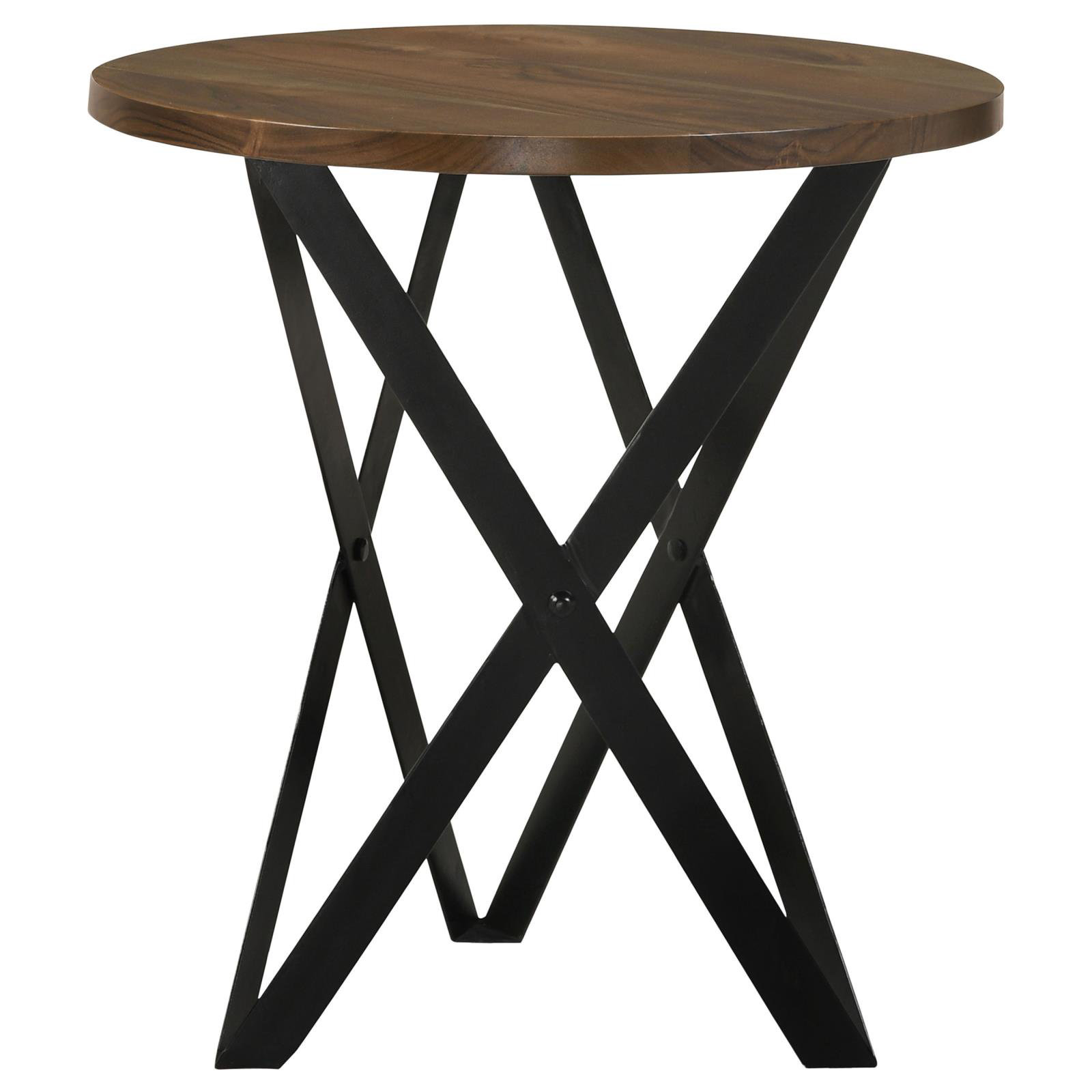 17 Stories Wakiyan Solid Wood Cross Legs End Table | Wayfair