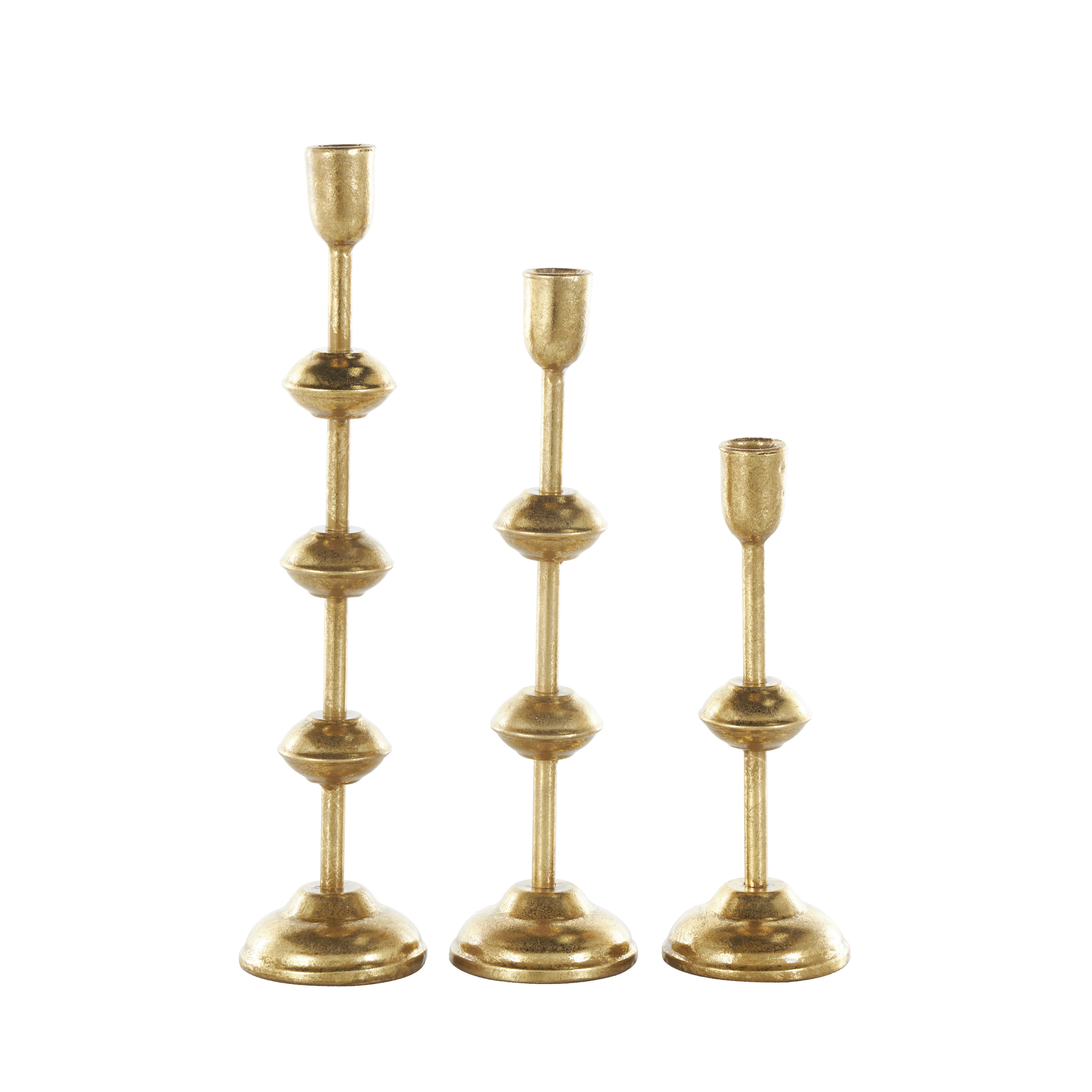 House of Hampton Metal Slim Decorative Gold Candle Holder with Floating ...