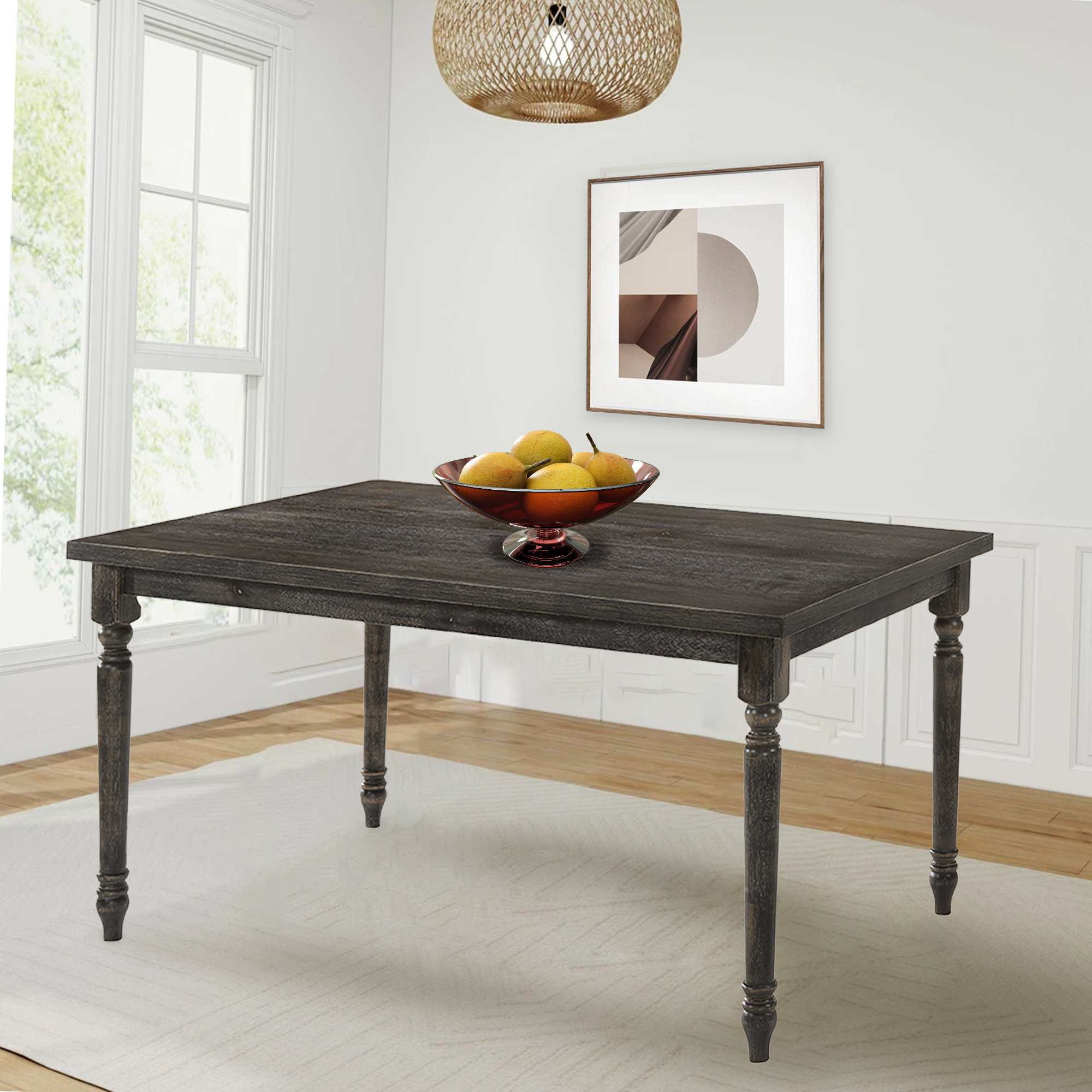 Charlton Home Rectangular Wood Dining Table - Wayfair Canada