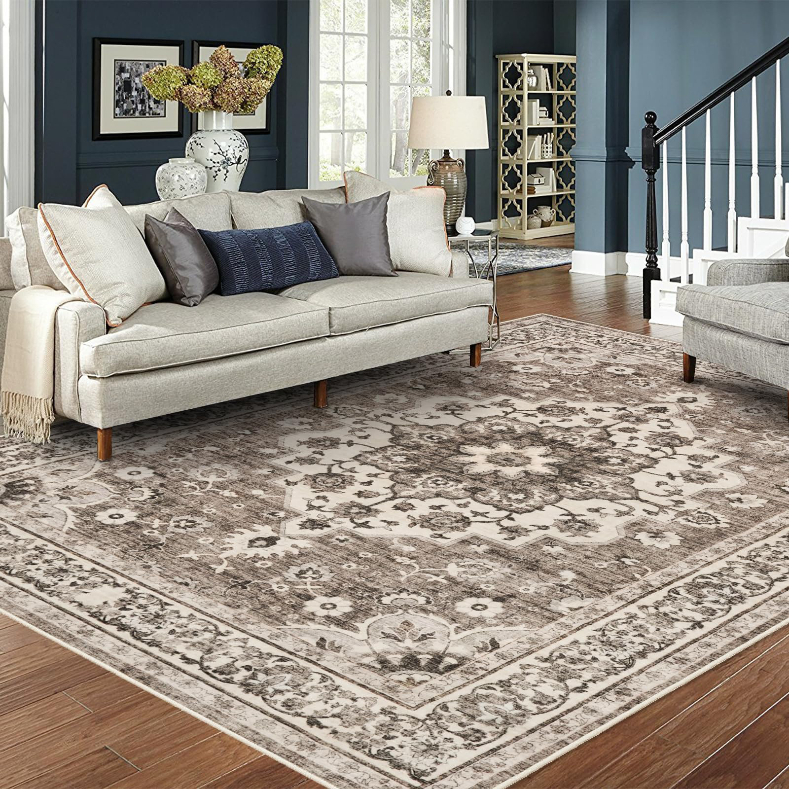 Bungalow Rose Khang Soft Carpet For Bedroom Waterproof Floral ...