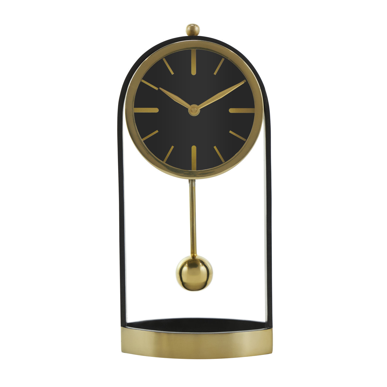 Mercer41 Analog Metal Quartz Tabletop Clock in Black/Gold & Reviews ...