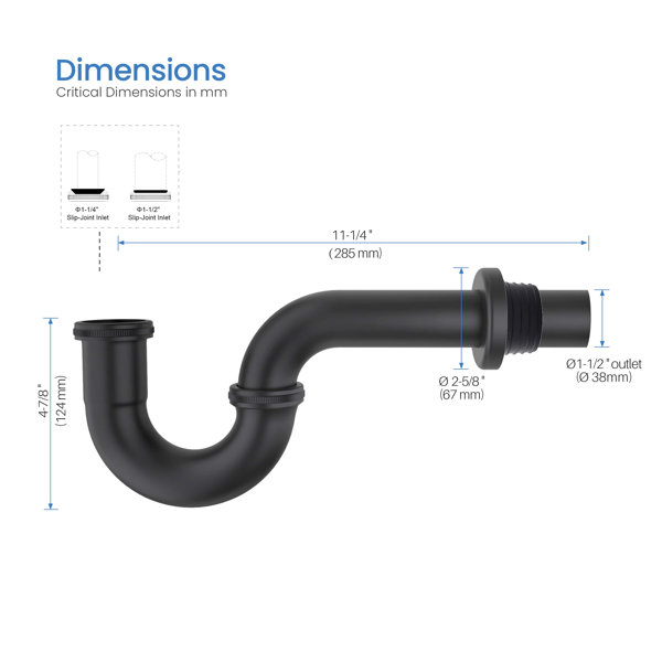 Kibi Decorative P-trap & Reviews | Wayfair