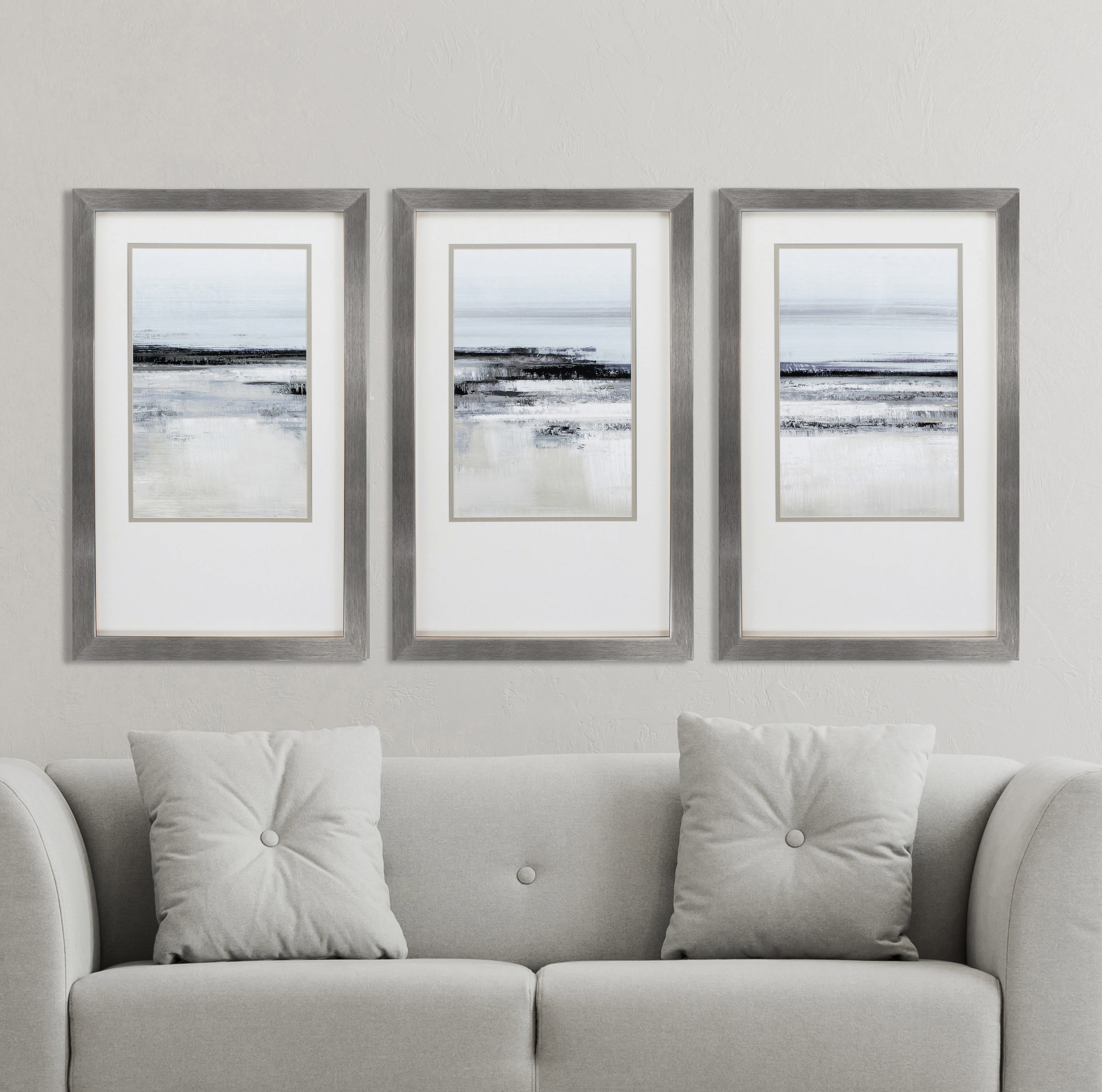 Wrought Studio Landform I - 3 Piece Picture Frame Painting Print Set ...