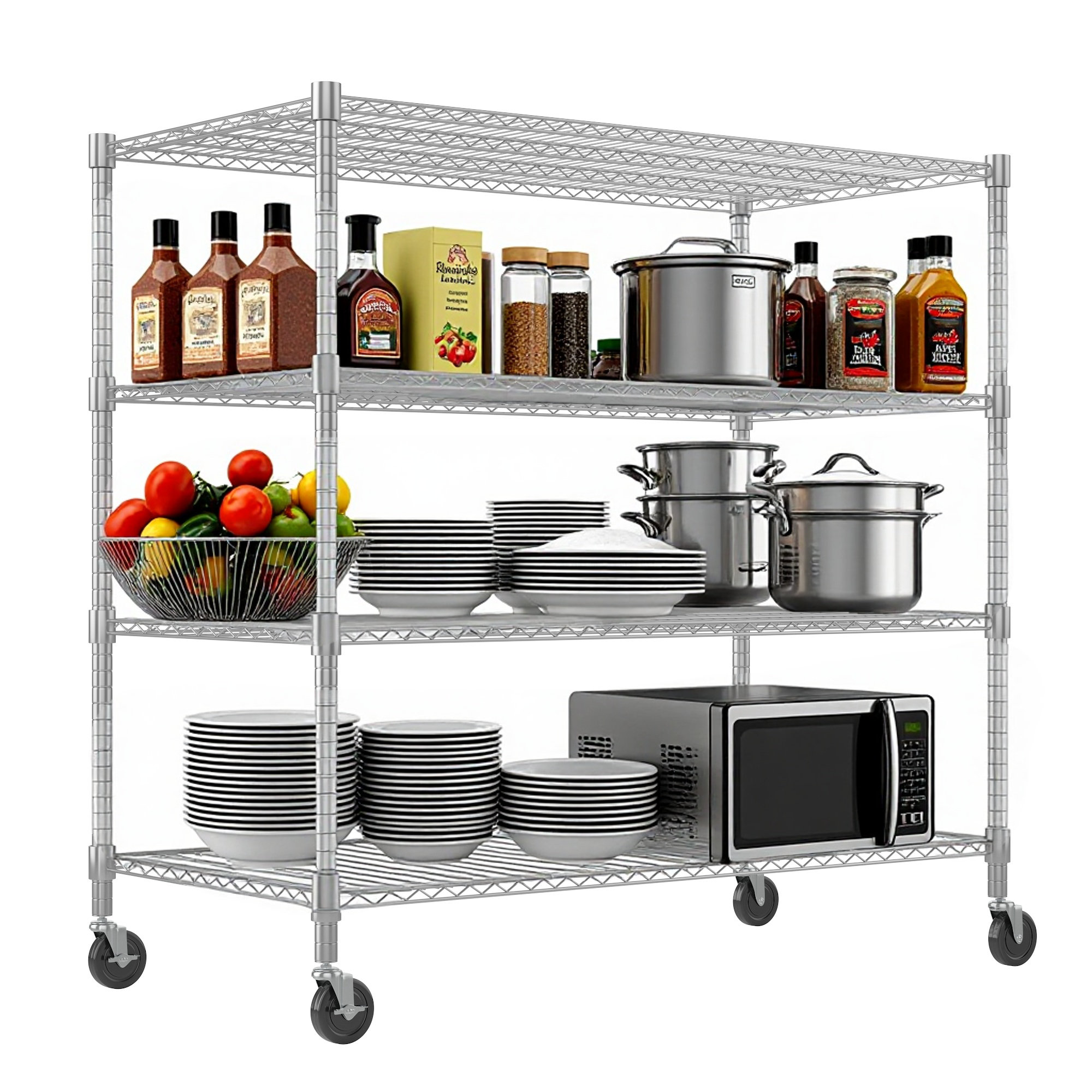 Rebrilliant Heavy Duty Storage Shelves, Tier Wire Shelving Unit With ...