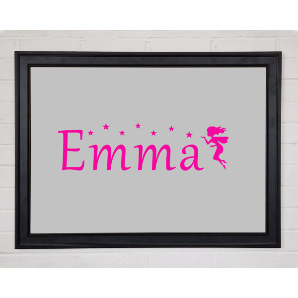 Happy Larry Girls Room Quote Your Name In Fairy Dust 2 Grey Framed ...