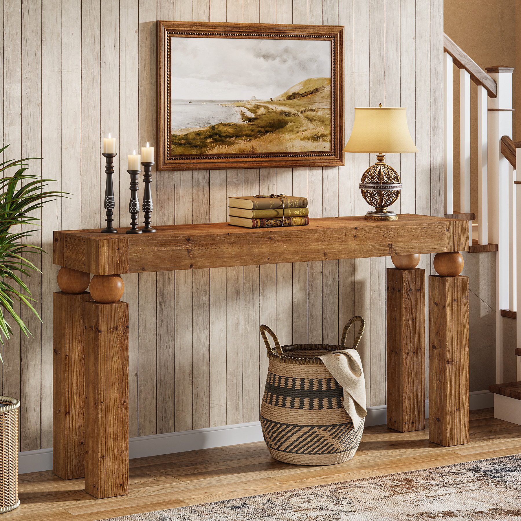 Millwood Pines 59-inch Solid Wood Console Table - Wayfair Canada