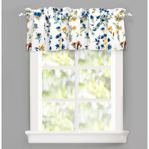 Red Barrel Studio® Jaeven Floral Tailored 52'' W Window Valance ...